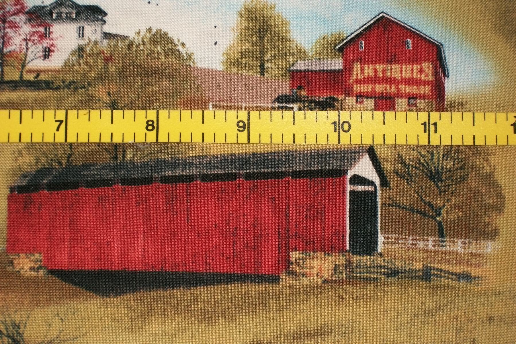 Covered Bridge Fabric Country Fabric Quilt Barn Fabric By | Etsy