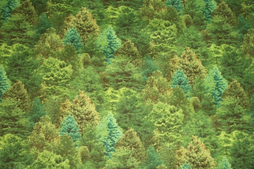 Tree Fabric, by the Yard, Elizabeth Studios, Quilting Fabric, Crafting ...