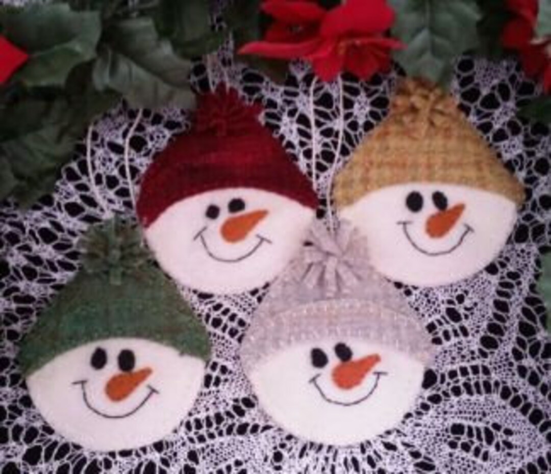 Christmas Ornament Wool Pattern, Ornament Pattern, Wool Applique ...