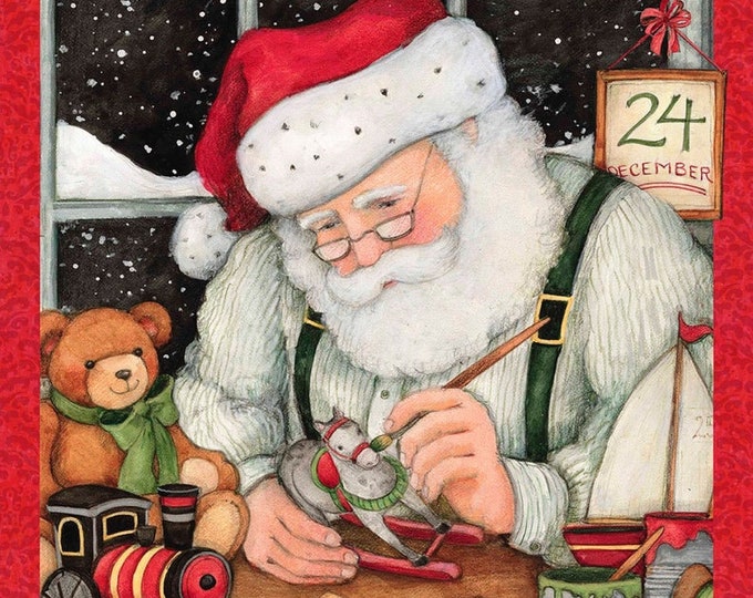 Susan Winget Fabric, Santa Panel Fabric, Christmas Fabric, Winter ...