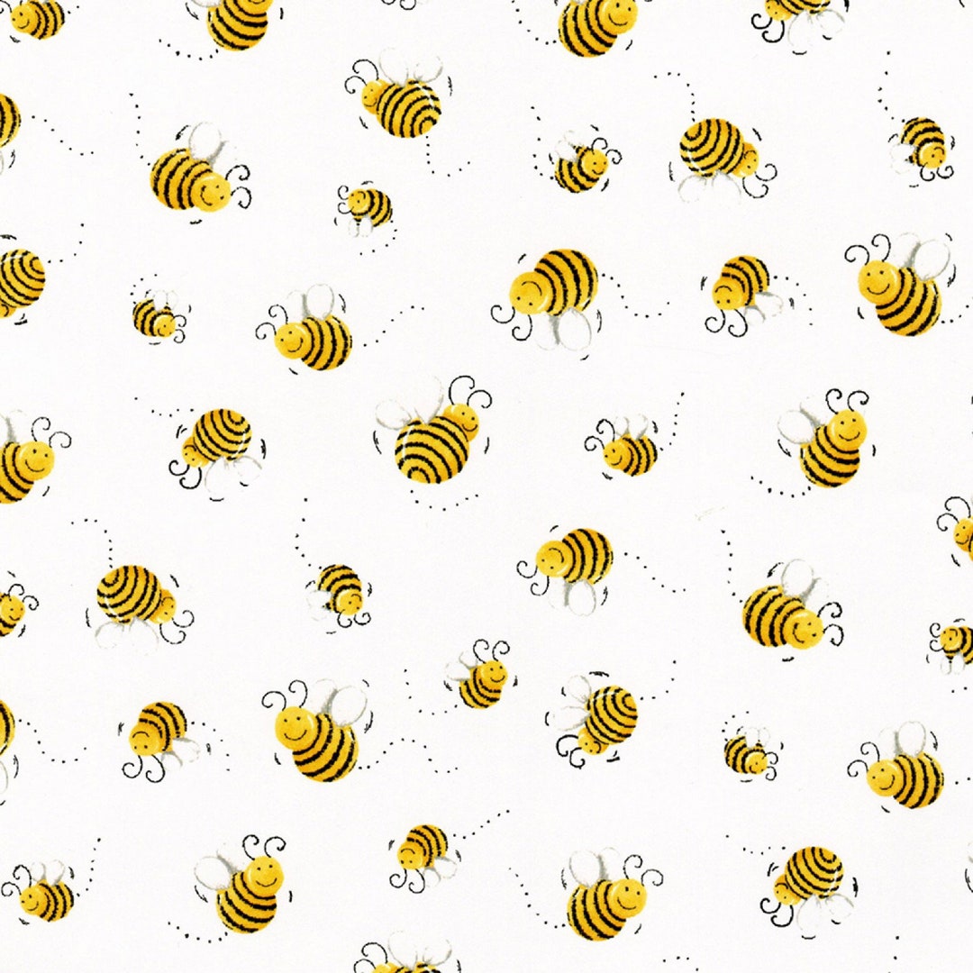 Bumble Bee Fabric, by the Yard, Honey Bees, Clothworks, Quilting ...
