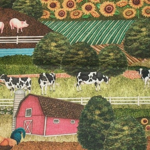 Country Fabric, Barn Fabric, by the Yard, QT Fabrics, Farm Fabric ...