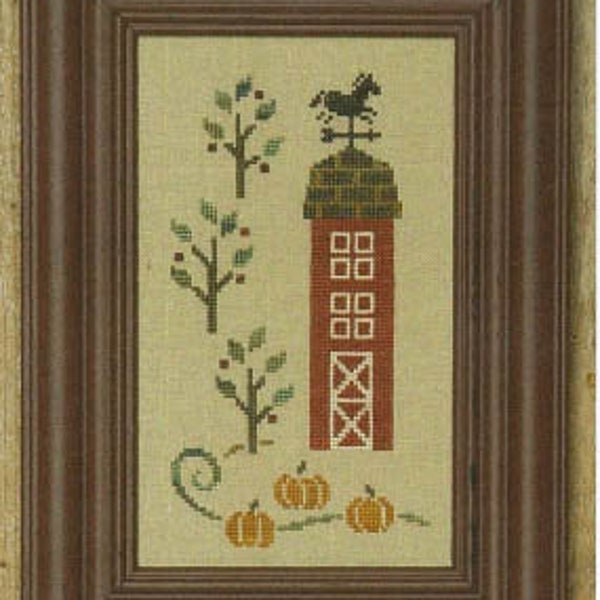 Red Barn Cross Stitch - Etsy