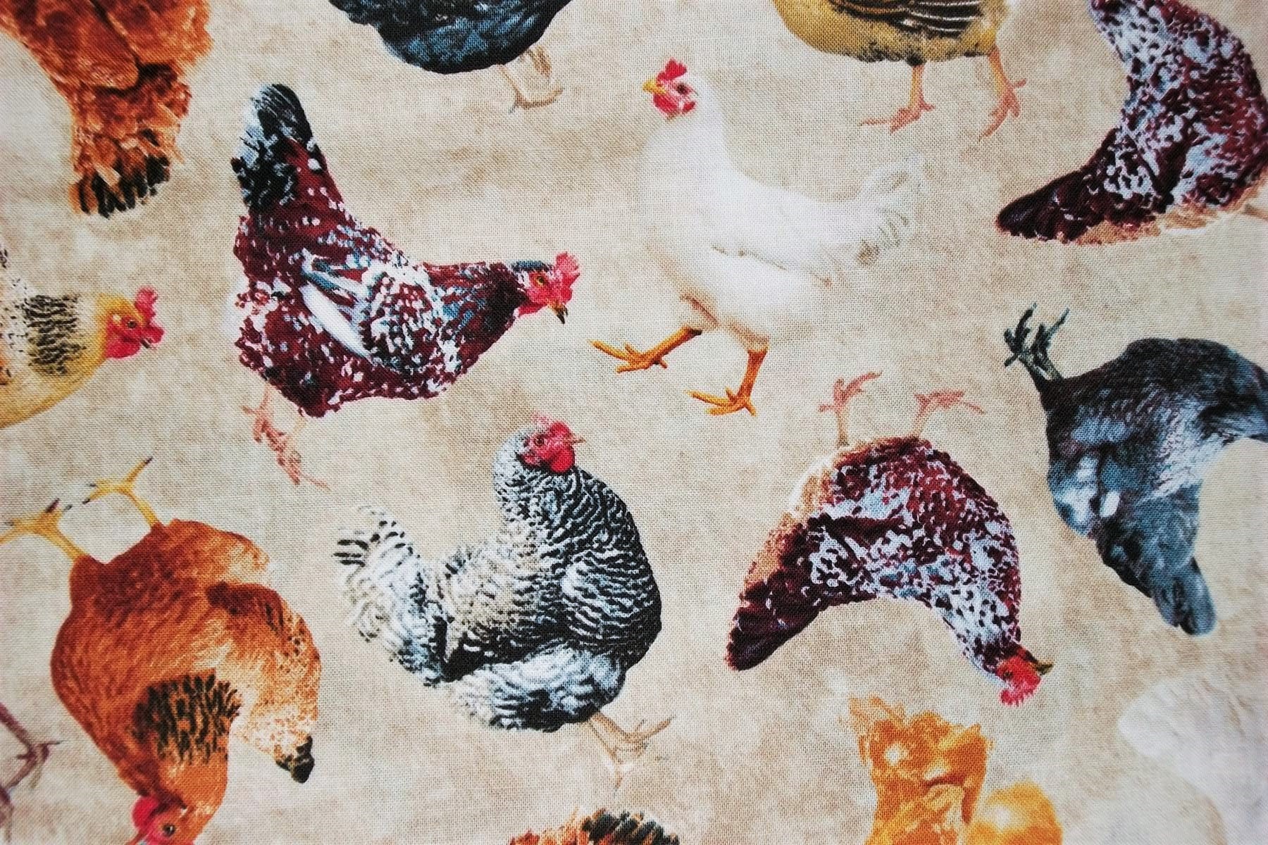 Chicken Fabric Hen Fabric by the Yard Timeless Treasures - Etsy