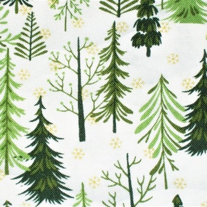 Tree Fabric Christmas Fabric Winter Fabric by the Yard - Etsy