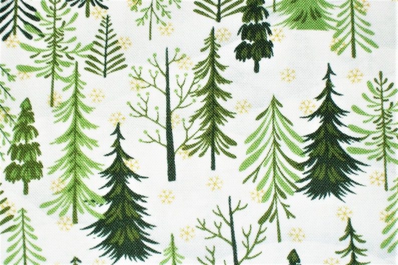 Tree Fabric Christmas Fabric Winter Fabric by the Yard - Etsy