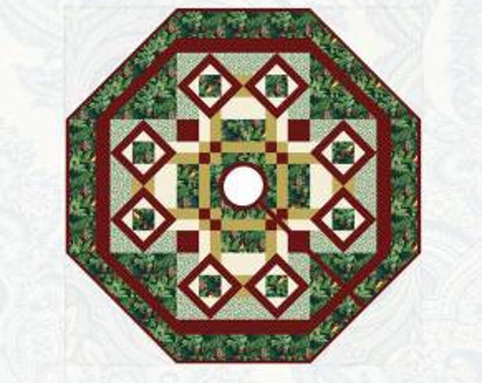 Tree Skirt Pattern, Quilt Pattern, Octagon Quilt Pattern, Christmas ...