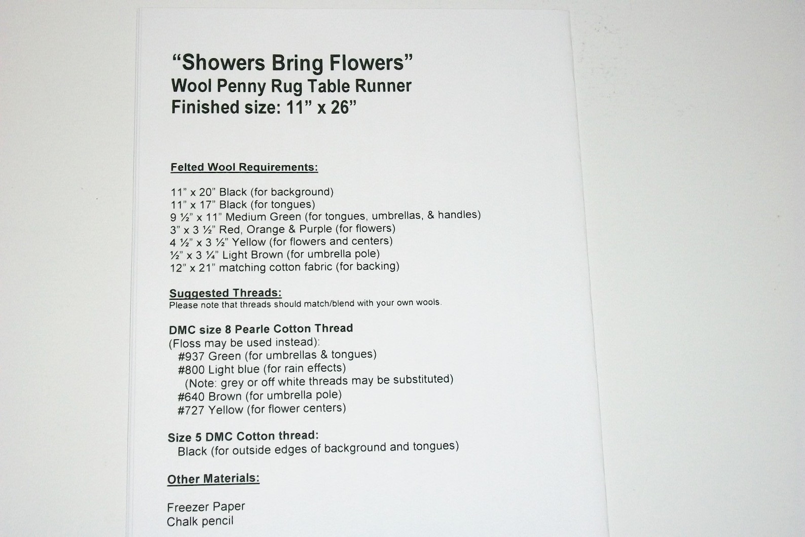 Wool Applique Pattern Flower Pattern Spring Wool Applique - Etsy