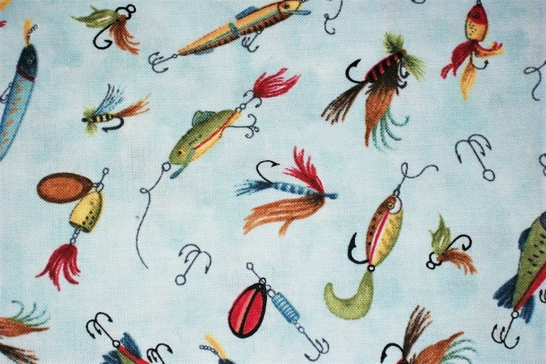 Susan Winget Fabric Fishing Lures Fabric by the Yard - Etsy
