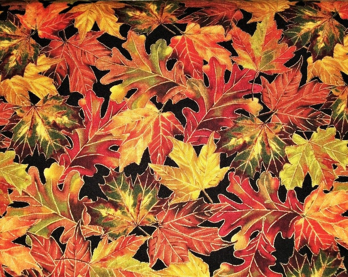 Fall Fabric, Fall Leaf Fabric, by the Yard, Timeless Treasure, Autumn Leaves, Quilting Crafting ...