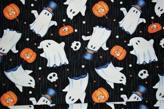 Halloween Fabric Ghost Fabric by the Yard Henry Glass | Etsy