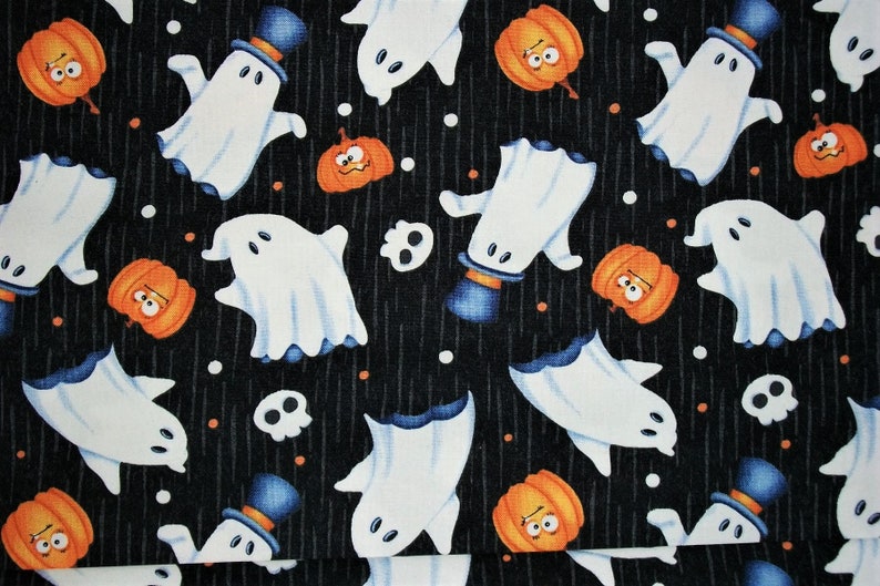 Halloween Fabric Ghost Fabric by the Yard Henry Glass | Etsy