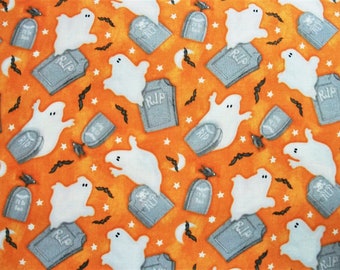 Halloween Fabric, Ghost Fabric, by the Yard, Henry Glass, Quilting ...