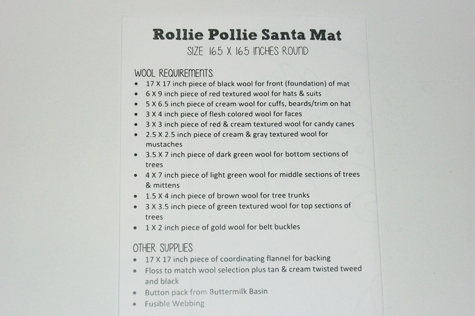 Wool Applique Pattern Santa Wool Candle Mat Pattern | Etsy