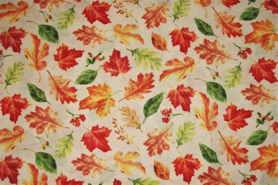 Fall Fabric Fall Leaf Fabric by the Yard Wilmington Prints - Etsy