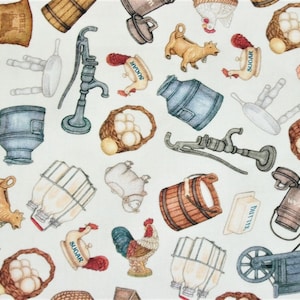 Country Fabric Kitchen Fabric By The Yard QT Fabrics | Etsy