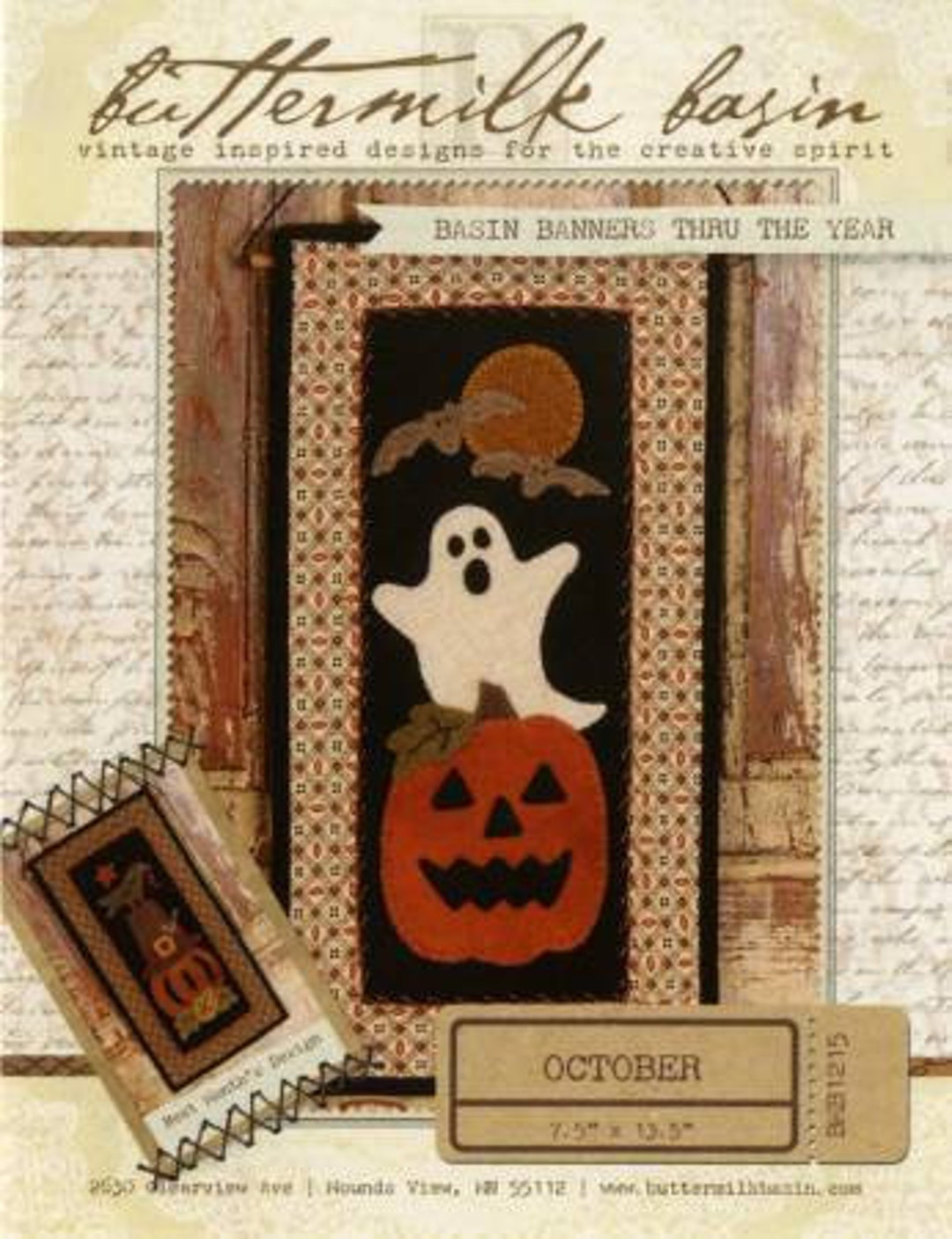 Wool Applique Pattern, Ghost Pattern, Halloween Wool Applique ...