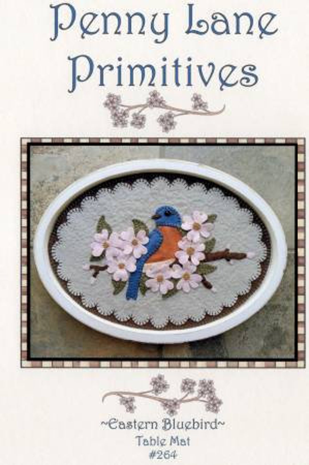 Wool Applique Pattern, Bluebird Candle Mat Pattern, Bird Wool Pattern ...