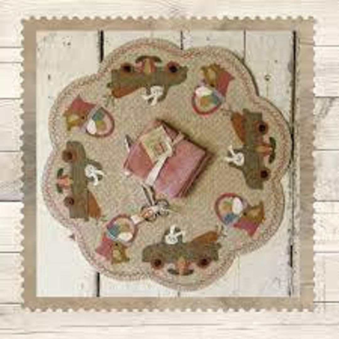 Wool Applique Pattern, Easter Wool Candle Mat Pattern, Spring Wool ...