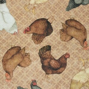 Chicken Fabric, Hen Fabric, by the Yard, QT Fabrics, Country Fabric ...