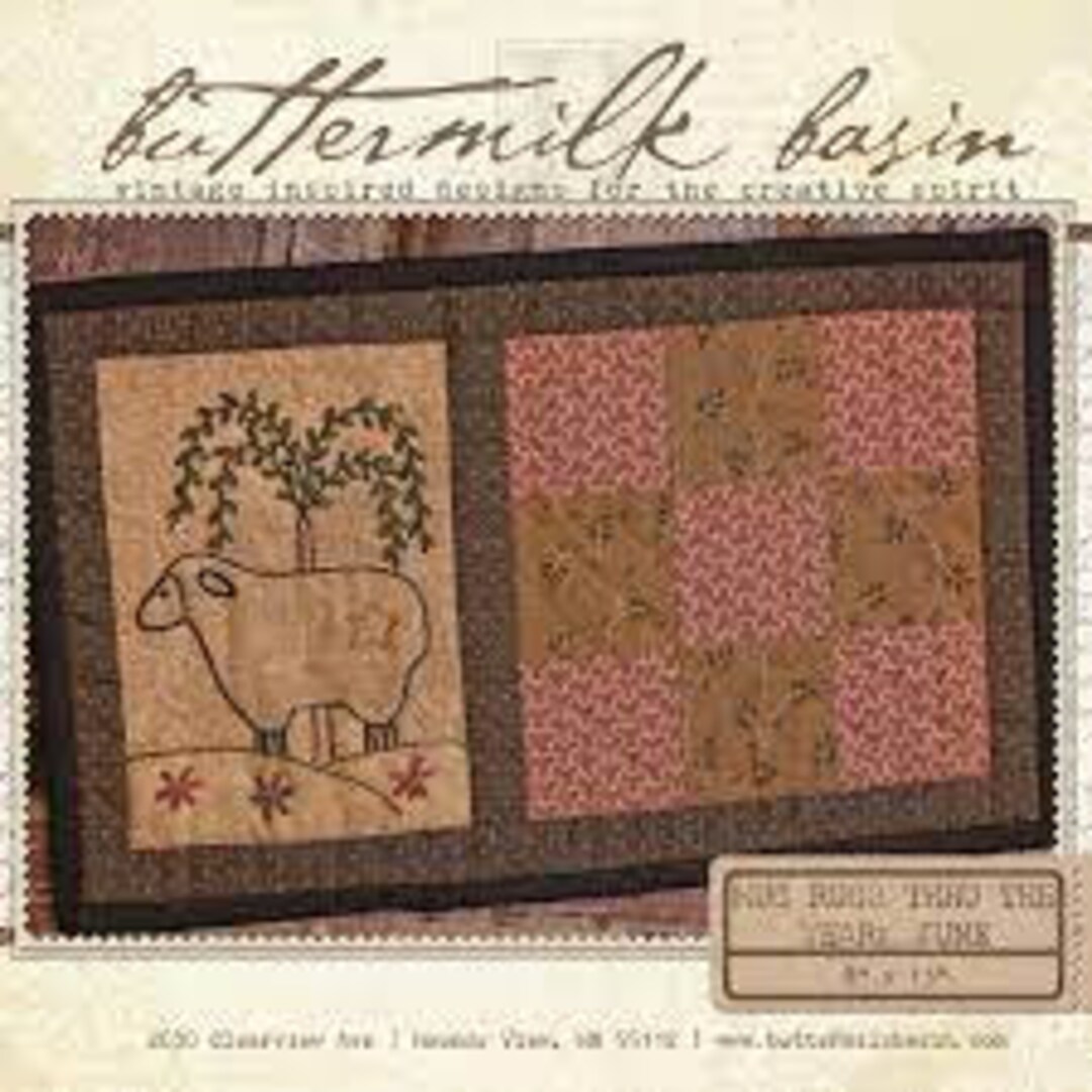 Wool Applique Pattern, Wool Mug Rug Pattern, Folk Art Wool Pattern ...