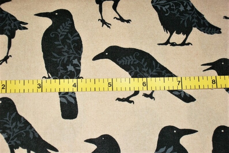 Crow Fabric Raven Fabric by the Yard Henry Glass Primitive - Etsy