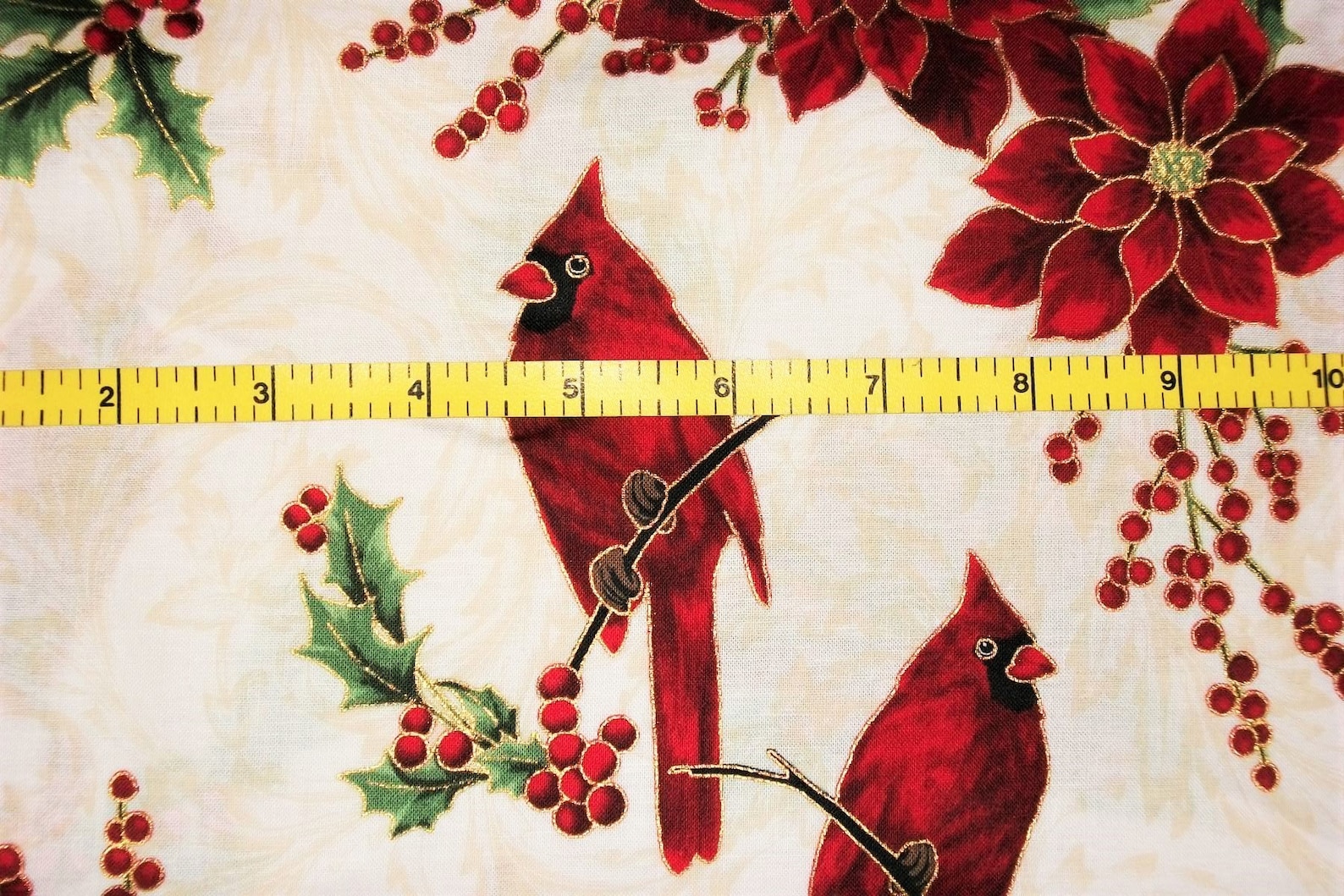 Cardinal Fabric Bird Fabric Christmas Fabric by the Yard - Etsy