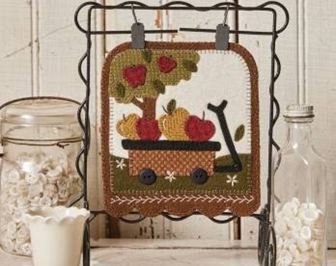 Wool Applique Pattern, Wool Candle Mat Pattern, Autumn Wool Pattern ...