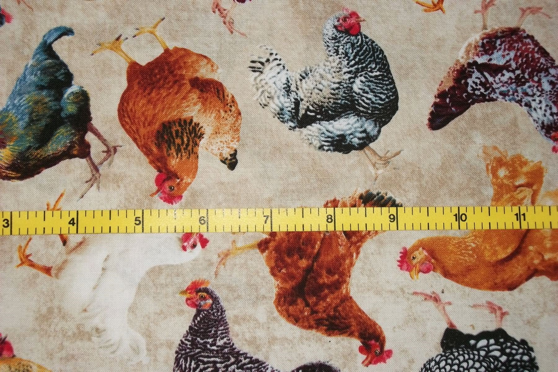 Chicken Fabric Hen Fabric By The Yard Timeless Treasures | Etsy