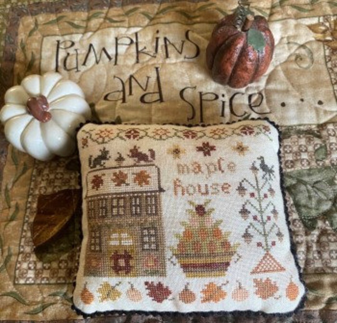 Cross Stitch Pattern, Stitchery Pattern, Fall Cross Stitch Pattern ...