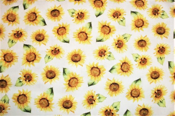 Sunflower Fabric Country Fabric by the Yard P&B Textiles - Etsy