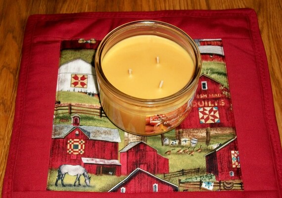 Candle Mat Mug Rug Quilt Barn Candle Mat Summer Decor | Etsy