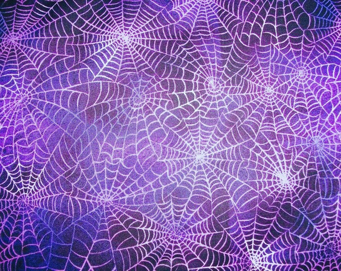 Halloween Fabric, Spider Web Fabric, by the Yard, Hoffman California ...
