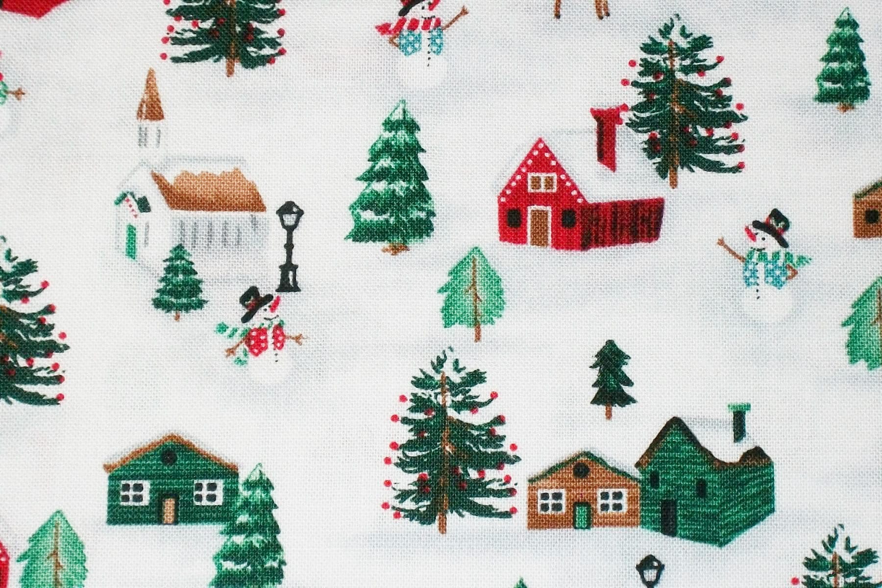 Christmas Fabric Winter Fabric Snow Village Fabric By The | Etsy