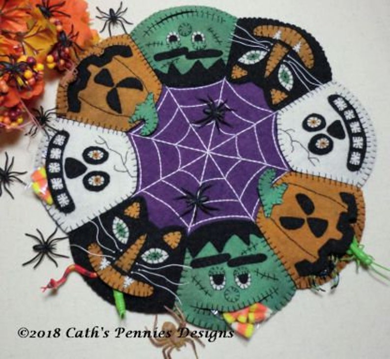 Wool Applique Pattern Halloween Wool Applique Pattern - Etsy