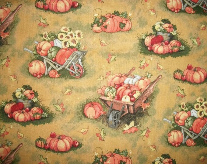 Susan Winget, Fall Fabric, by the Yard, Pumpkin Fabric, Autumn Fabric ...