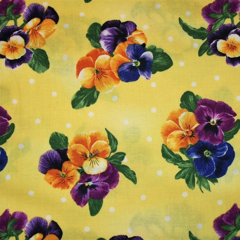 Pansies Fabric - Etsy