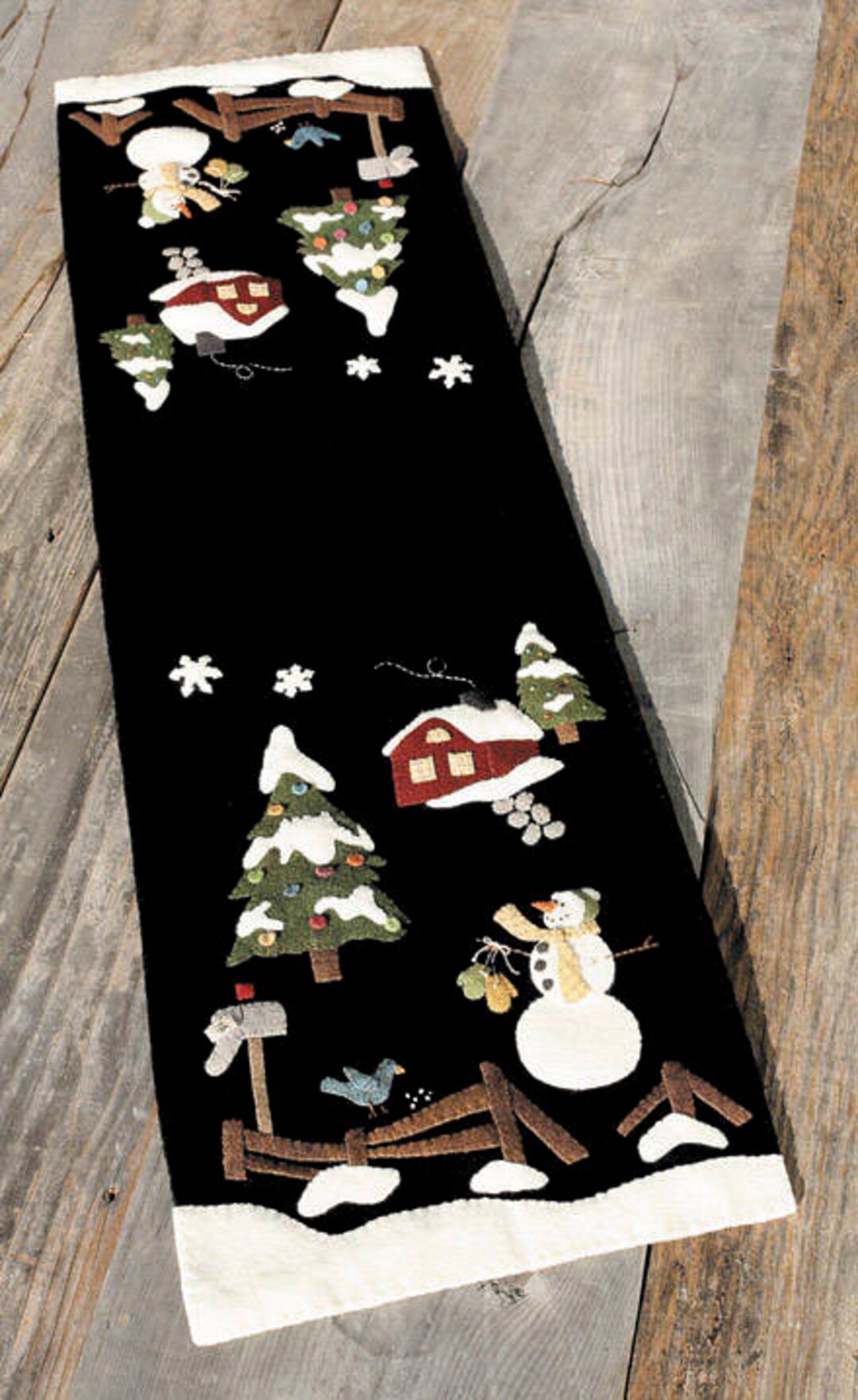 Wool Applique Pattern, Snowman Pattern, Christmas Wool Applique, Wool ...