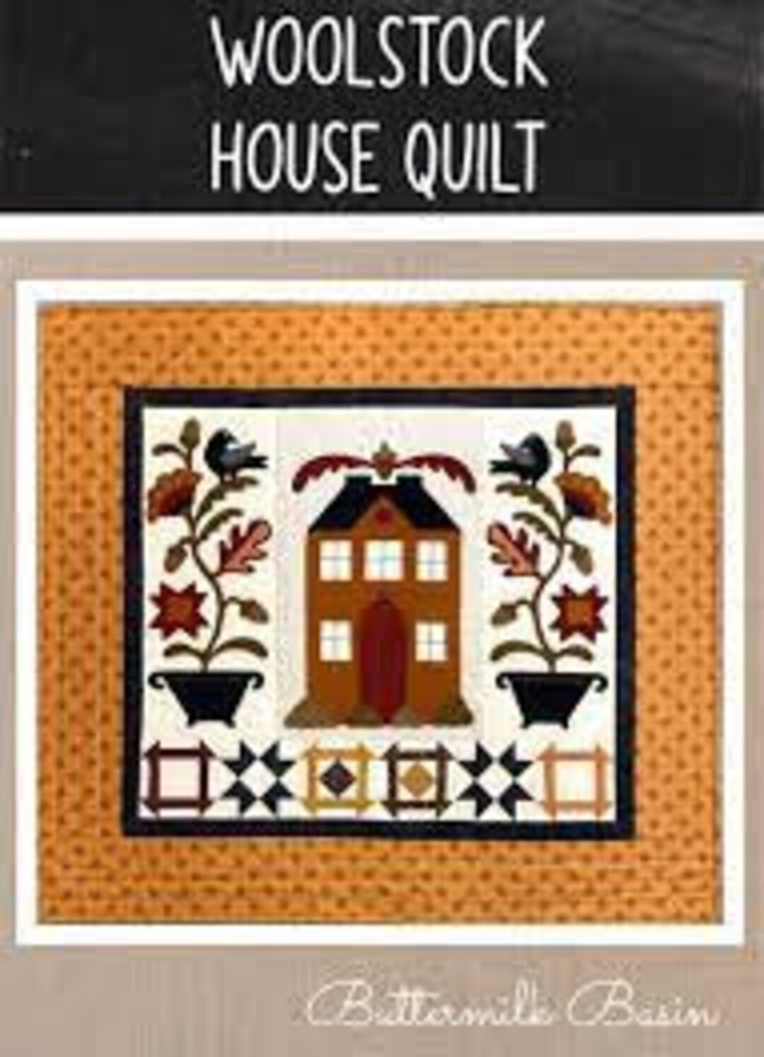 Quilt Pattern, Wall Hanging, Salt Box House Quilt, Wool Folk Art Quilt ...