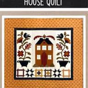 Quilt Pattern, Wall Hanging, Salt Box House Quilt, Wool Folk Art Quilt ...