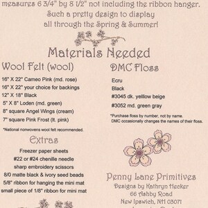 Wool Applique Pattern, Flower Wool Table Mat Pattern, Floral Wool ...