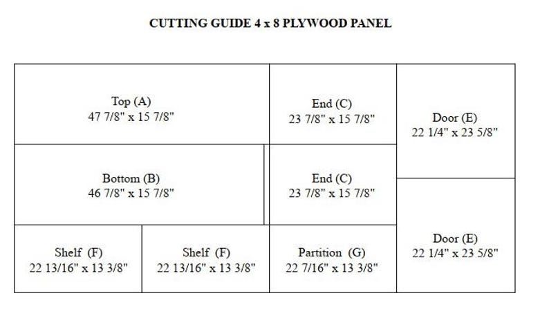 DIY Plywood Sideboard Plans With Sliding Doors | Digital Woodworking ...