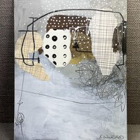 Abstract Collage, Sunrise Over the Dock, Mixed Media Art, Original Art ...