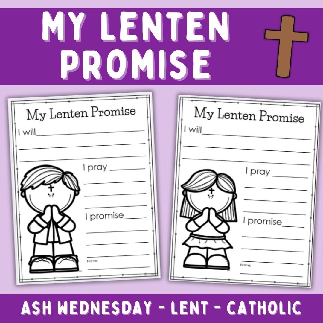 Kids Lenten Promise Activity - Etsy