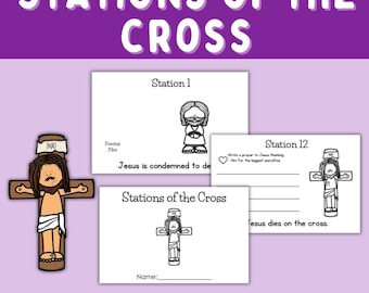 Stations of the Cross Interactive Mini Book | Catholic Lent Activity ...