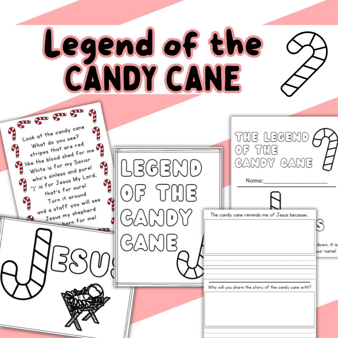 The Legend of the Candy Cane Activity / Craft / Mini Book / Coloring ...
