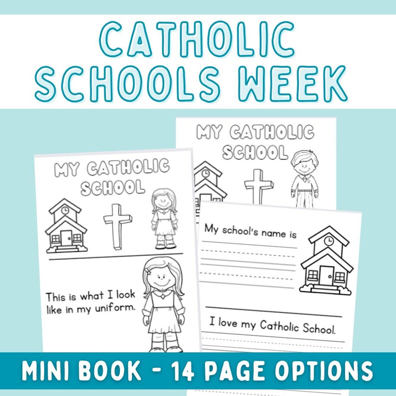 Catholic Schools Week Mini Interactive Activity Book - Etsy