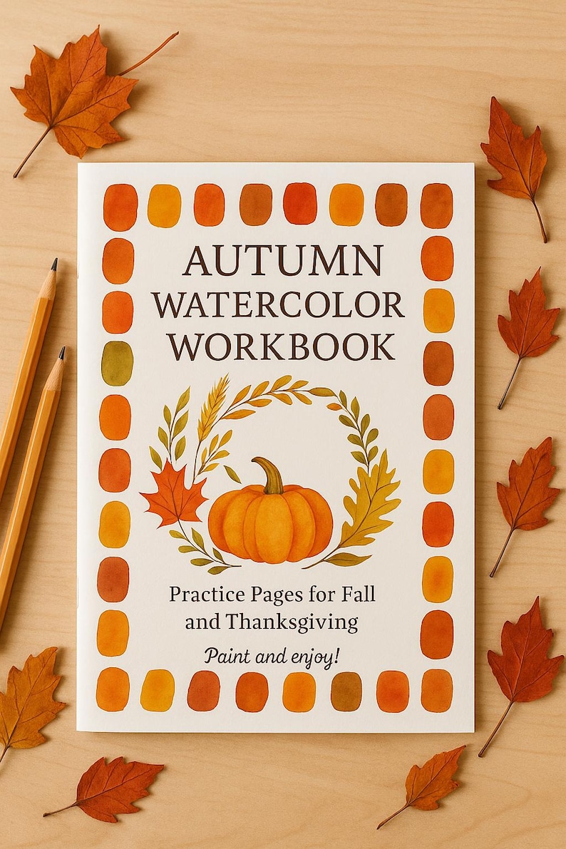 Autumn Watercolor Workbook: Fall Painting Practice (instant Download ...