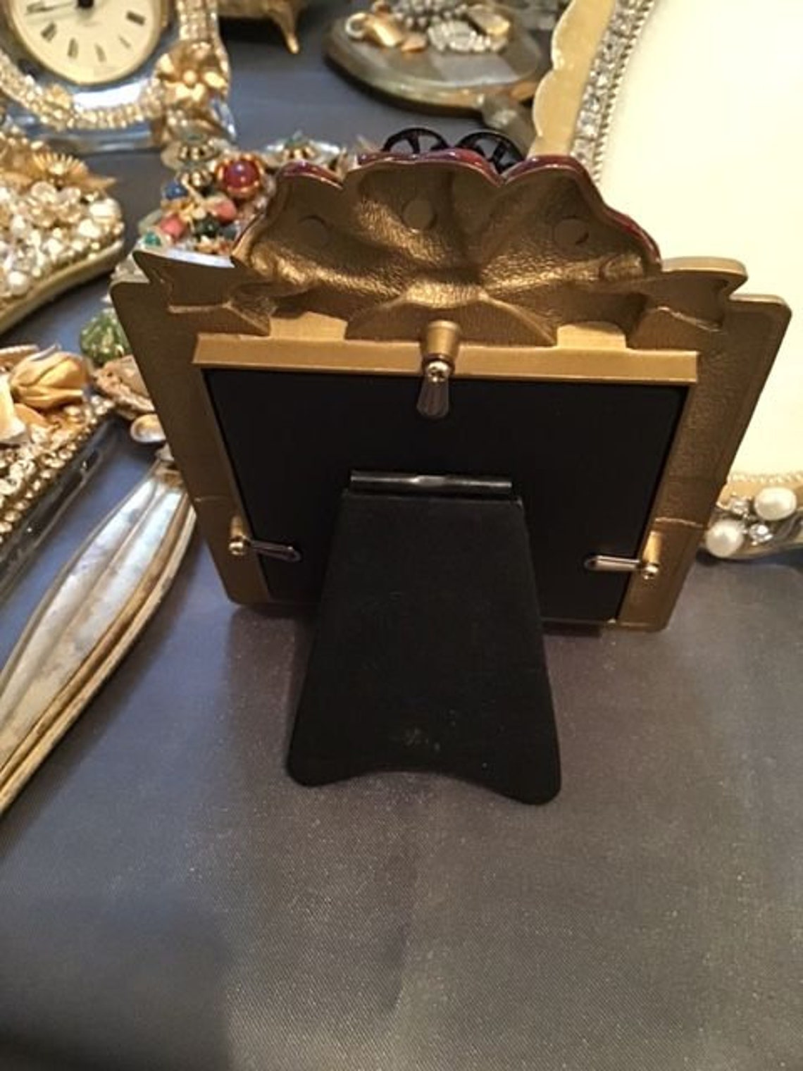 Red and Gold Enamel 3 X 3 Photo Frame Embellished Frame - Etsy