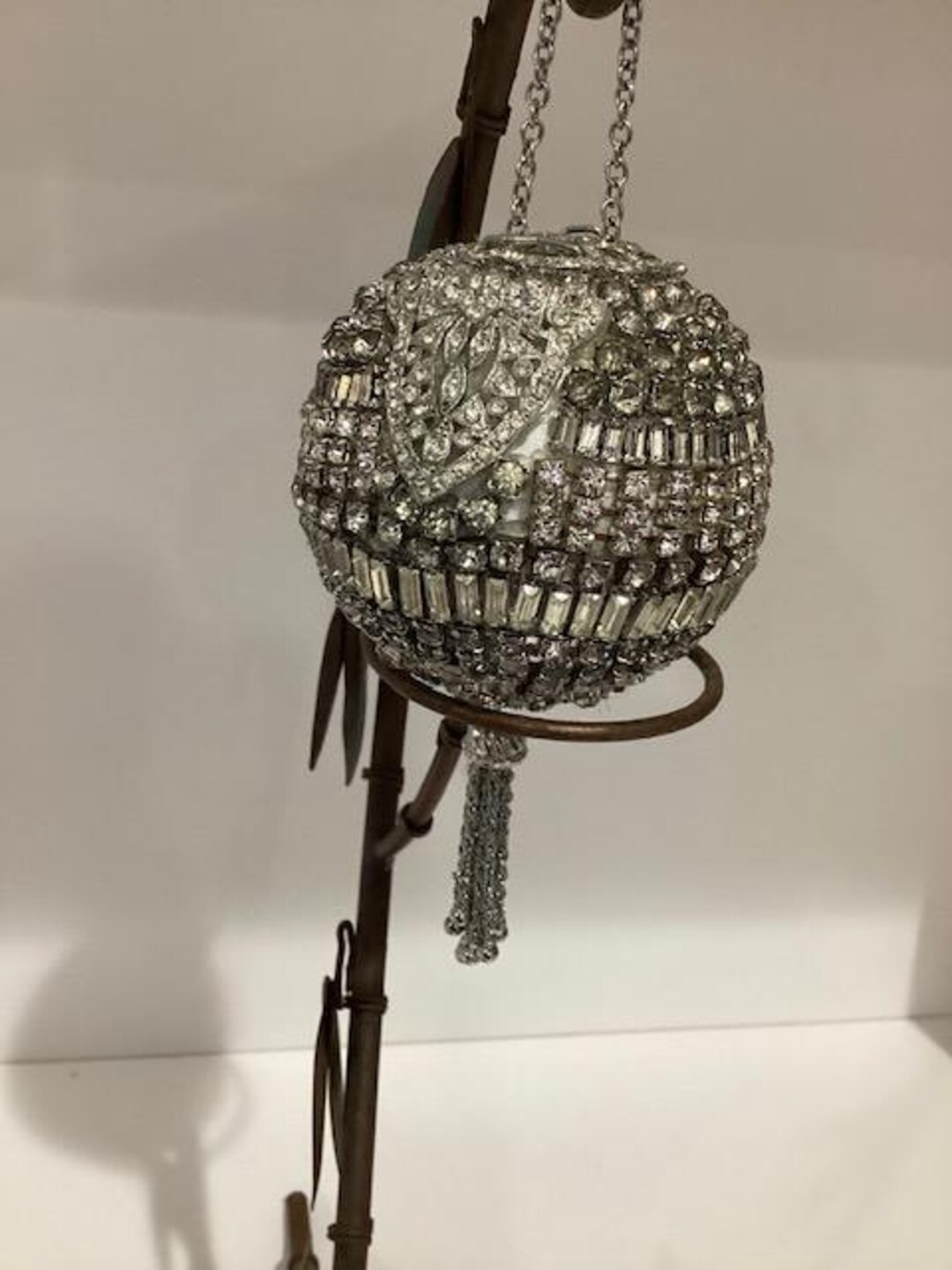 Christmas Ornament, Vintage Rhinestones, 2 Inches Round, Year Round ...